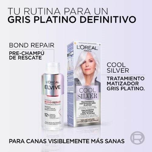 Cool Silver tratamiento matizador gris platino | L'Oréal Paris